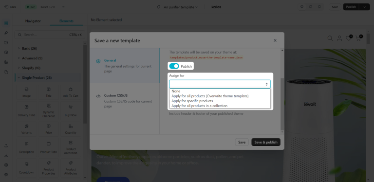 How To create a Product Template in EComposer? | EComposer Landing Page ...