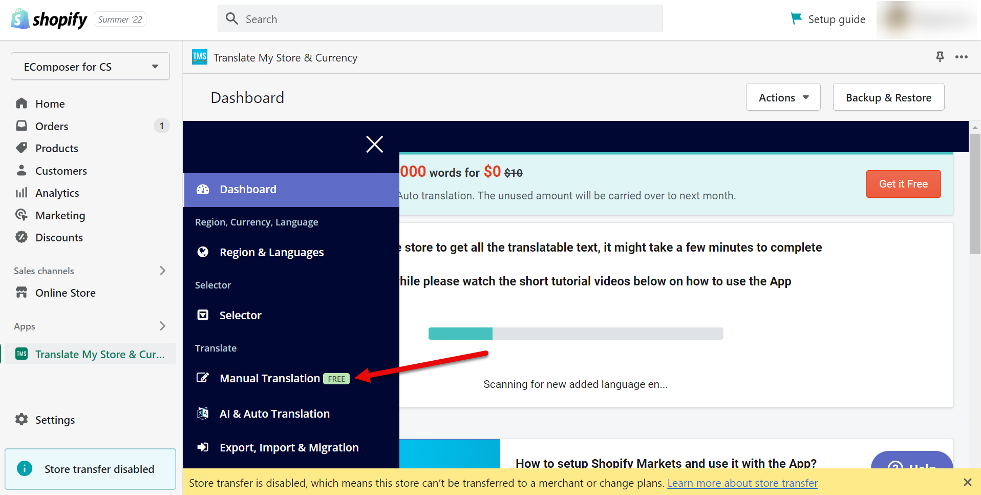 Translate EComposer Pages using third-party apps | EComposer Landing ...