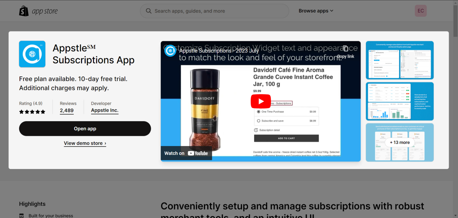 Appstle Subscriptions | EComposer Landing Page Builder