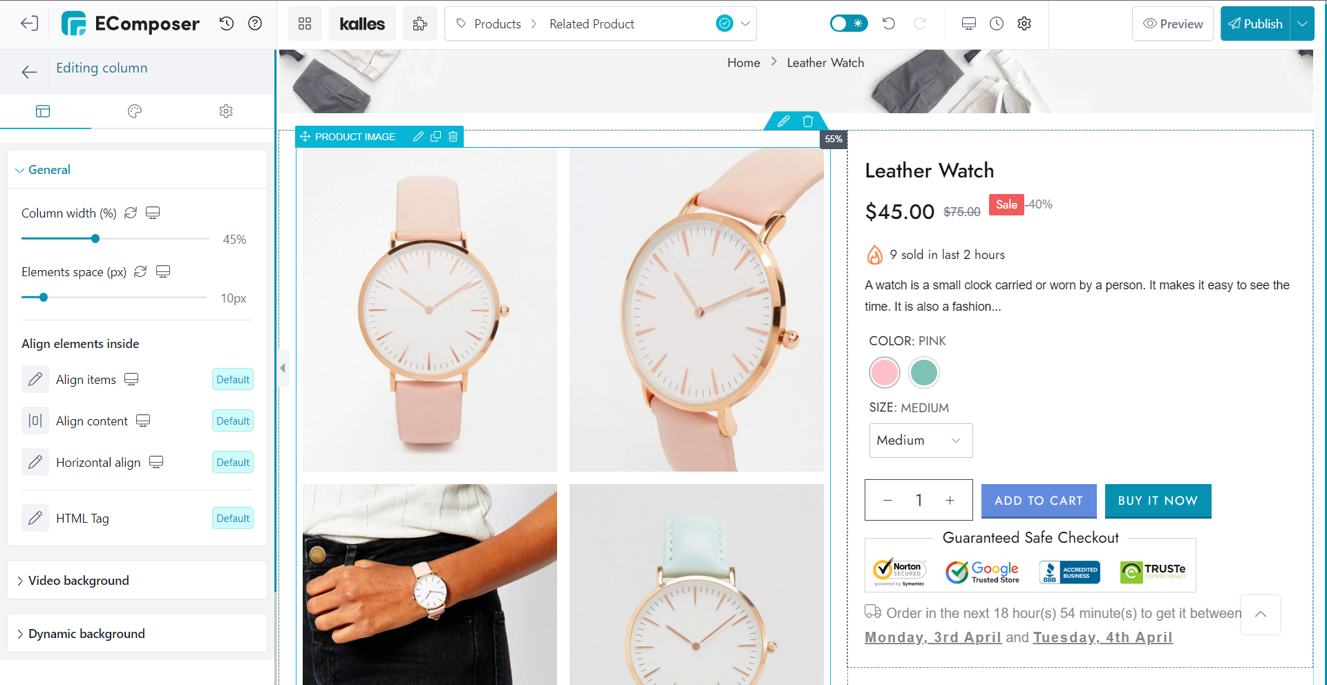 How to make a column sticky? | EComposer Landing Page Builder How to make a column sticky? | EComposer Landing Page Builder