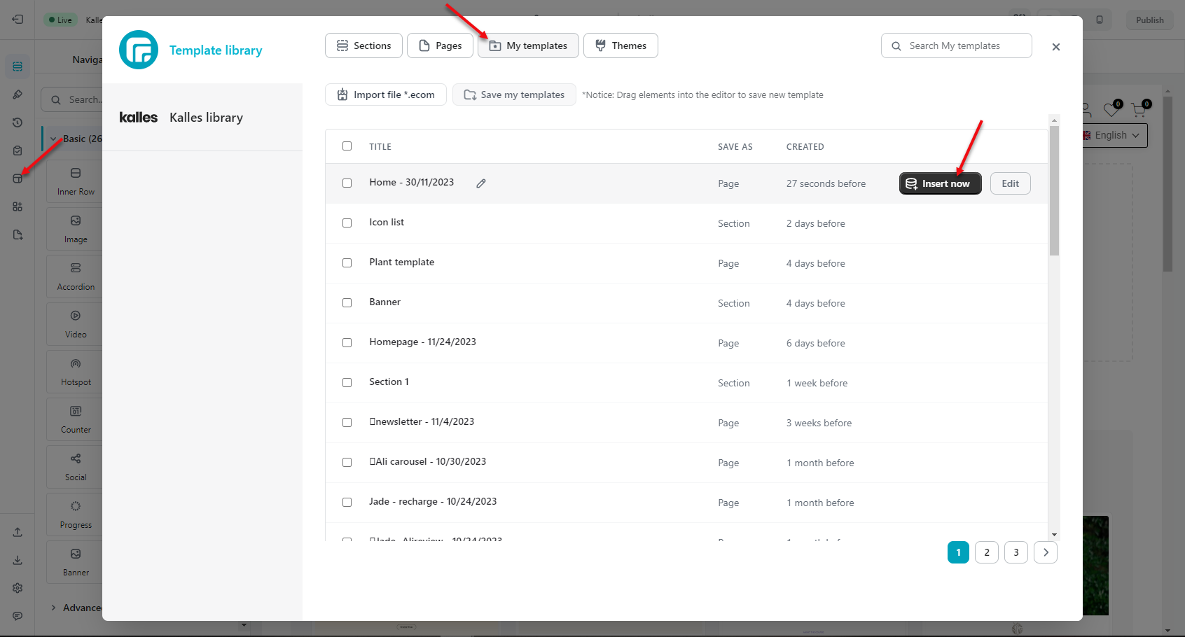 How to transfer from a Standard page to a Homepage? | EComposer Landing ...