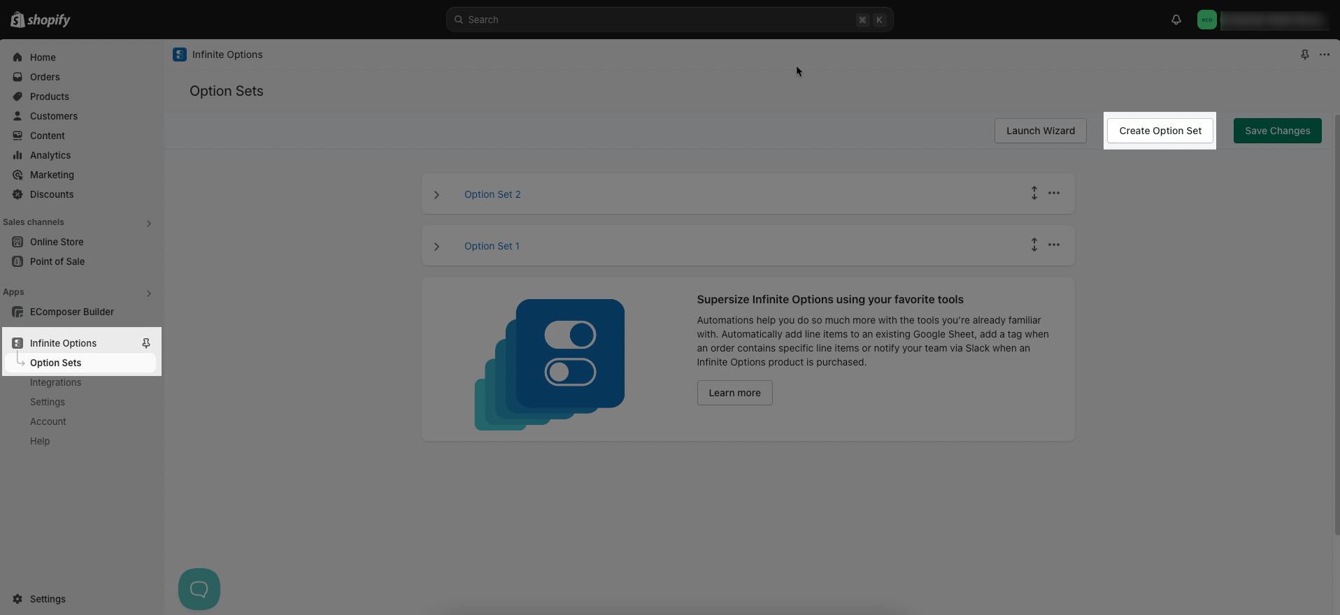 Infinite Options | EComposer Landing Page Builder