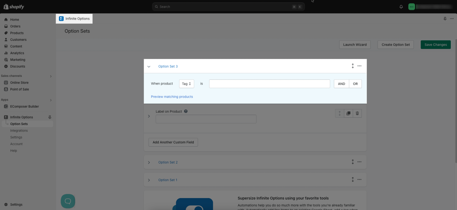 Infinite Options | EComposer Landing Page Builder